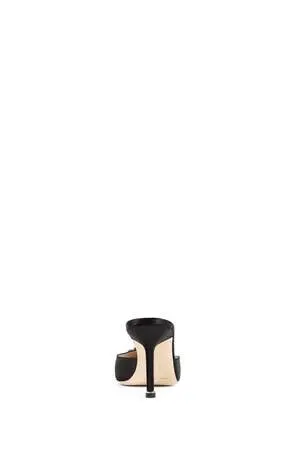 Manolo Blahnik Hangimisu Satin Buckle Mules