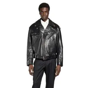 Alexander McQueen Leather Biker Jacket - Black
