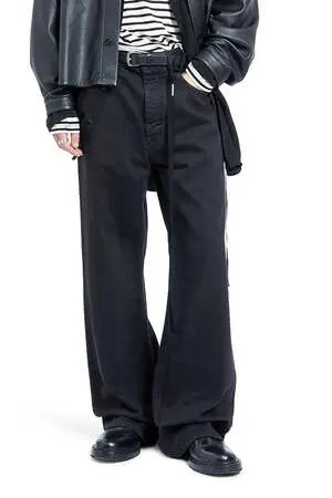 ANN DEMEULEMEESTER Cotton Denim Flared Trousers