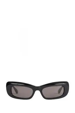 Balenciaga Diva Rectangle Sunglasses - Black