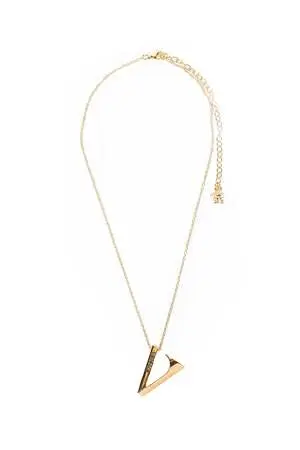 Versace V Pendant Necklace - Gold