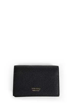 TOM FORD Grained Leather Card Holder - Black