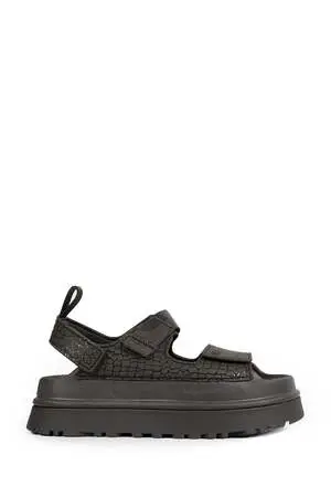 UGG Goldenglow Embossed Platform Slides - Green