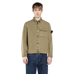 Stone Island 1200008 Old Effect Overshirt - Green