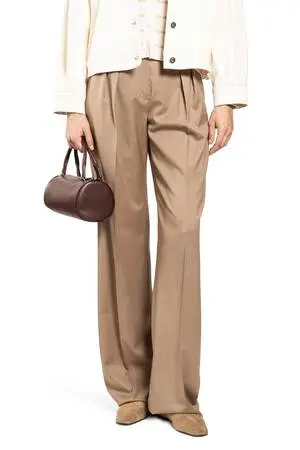 Max Mara Wool Twill High-waisted Trousers