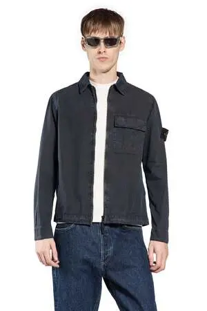 Stone Island 1200008 Old Effect Overshirt - Blue