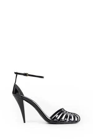 Givenchy Patent Leather Cage Sandals - Black