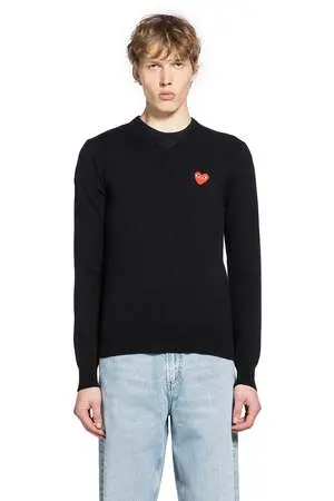 Play Comme Des Garcon Wool Heart Sweater