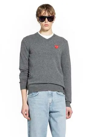 Play Comme Des Garcon V Neck Sweaters For Men
