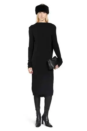 TOTEME Viscose Cape Effect Midi Dress
