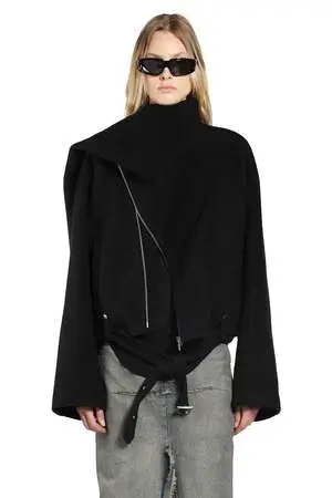 Rick Owens Cropped Cashmere Wool Jacket