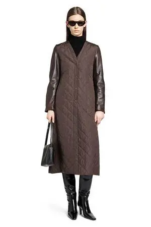 Max Mara Berta Quilted Leather Coat