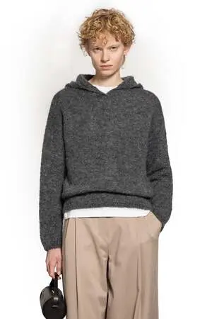 Max Mara Mohair Knit Hooded Sweater