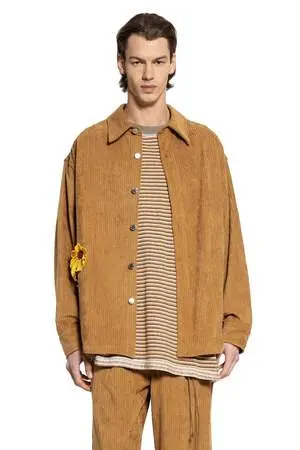 SONG FOR THE MUTE Flower Corduroy Shirt Jacket