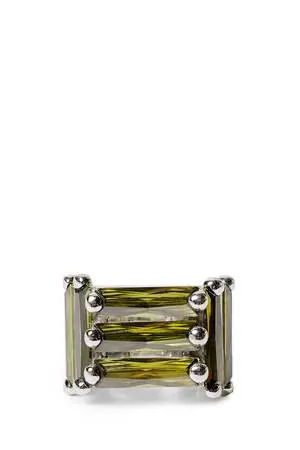 ALAN CROCETTI Crystallised Armour Ring - Silver