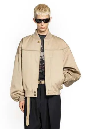 WILLY CHAVARRIA Gas Station Quilted Bomber Jacket - Beige