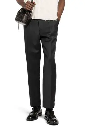 MAISON MARGIELA Belted Wool Twill Trousers