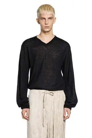 MYTHINKS Alpaca Blend Knit V-neck Sweater
