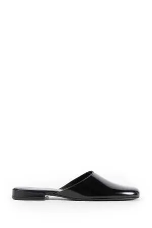THE ROW Penelope Patent Leather Square Toe Mules