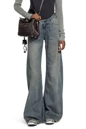 Balenciaga Curved Waist Wide Leg Jeans
