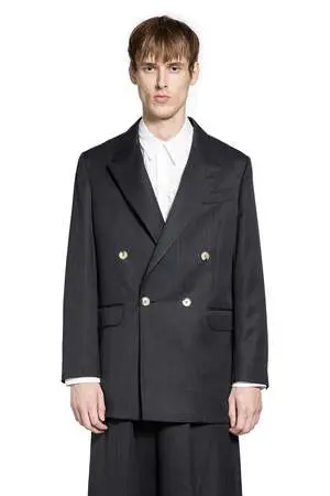 Simone Rocha Double-breasted Blazer With Daisy Embroidery