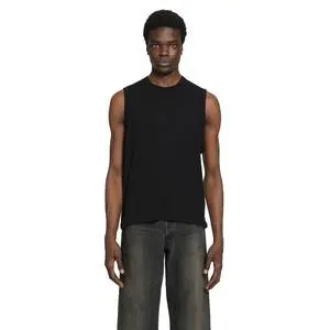 SSSTEIN Rib Wool Jersey Tank Top - Black