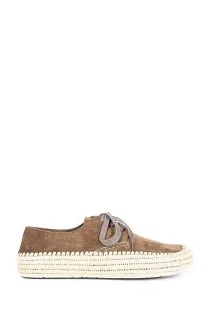 Loewe Rio Lace-up Flats In Suede