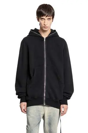 Rick Owens Oversized Zip-up Hoodie - Black