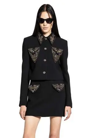 Versace Studded Wool Crop Jacket