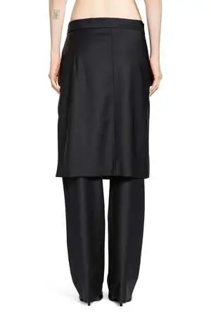 LITKOVSKA Wool Blend Pants With Skirt Overlay