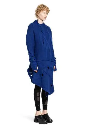 HALOS Sapphire Alpaca Wool Cable Knit Coat