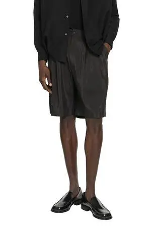 SSSTEIN Silk Nylon Twill Wide Leg Shorts