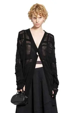 HALOS Sheer Cotton-cashmere Checked V-neck Cardigan