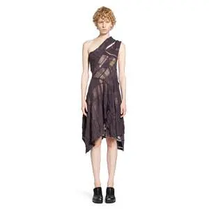 HALOS Checked Sheer Cotton Cashmere Dress