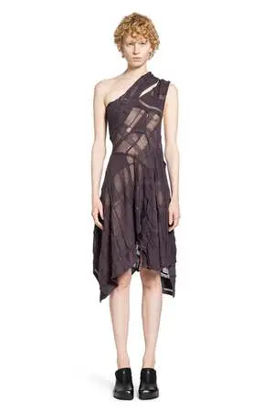 HALOS Checked Sheer Cotton Cashmere Dress
