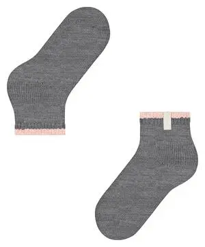 Falke Cosy Plush Ankle Socks With Wool And Alpaca Blend - Grey