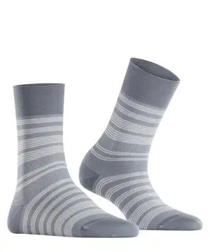 Falke Sunset Stripe Crew Socks - Grey