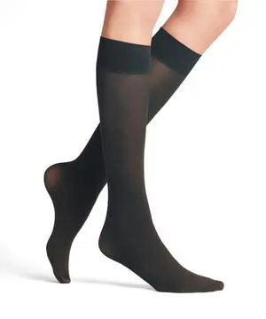 Falke Pure Matt 50 Den Knee High Stockings - Grey