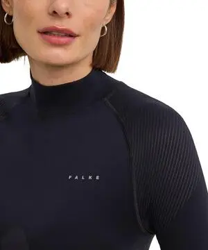Falke Warm Long Sleeve Turtleneck Shirt - Black