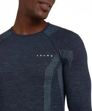 Falke Wool-tech Long Sleeve Base Layer - Blue