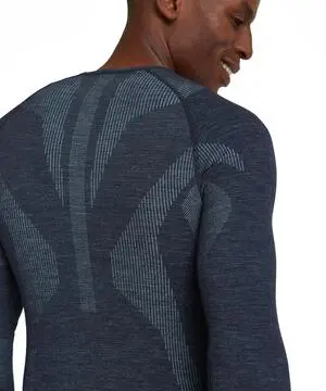 Falke Wool-tech Long Sleeve Base Layer - Blue