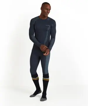 Falke Wool-tech Long Sleeve Base Layer - Blue