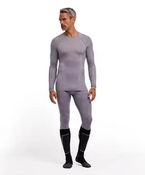 Falke Wool-tech Long Sleeve Base Layer - Grey