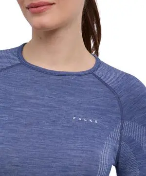 Falke Wool-tech Long Sleeve Base Layer - Blue