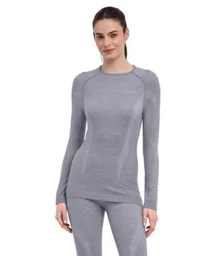 Falke Wool-tech Long Sleeve Base Layer - Grey