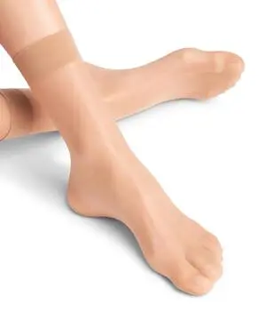 Falke Seidenglatt 15 Den Sheer Ankle Socks - Beige