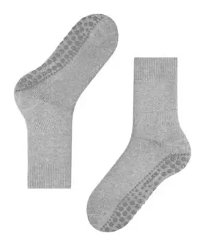 Falke Homepads Crew Socks With Printed Grips - Grey