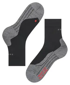 Falke Ru4 Endurance Wool Running Socks - Black