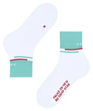 Falke Ru Compression Stabilizing Ankle Sports Socks - White