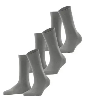 Falke Family 3-pack Cotton Socks - Grey